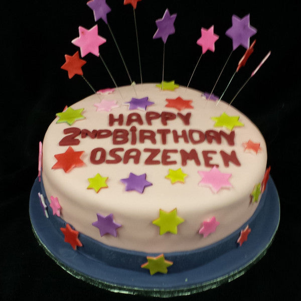Colourful Stars Children's Birthday Cake – celticcakes.com