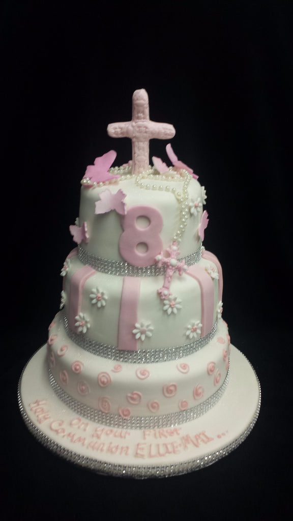Three Tier Holy Communion Cake – celticcakes.com