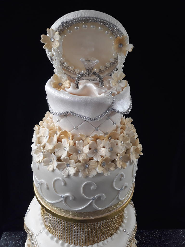 5 Tier Flower Wedding Cake – celticcakes.com