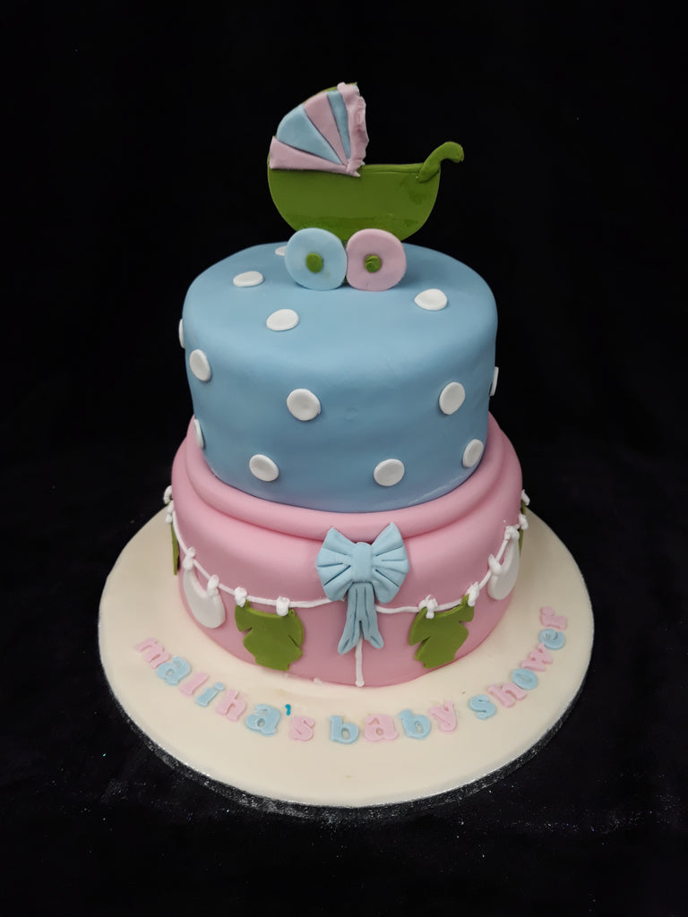 2 Tier Baby Shower Cake – celticcakes.com