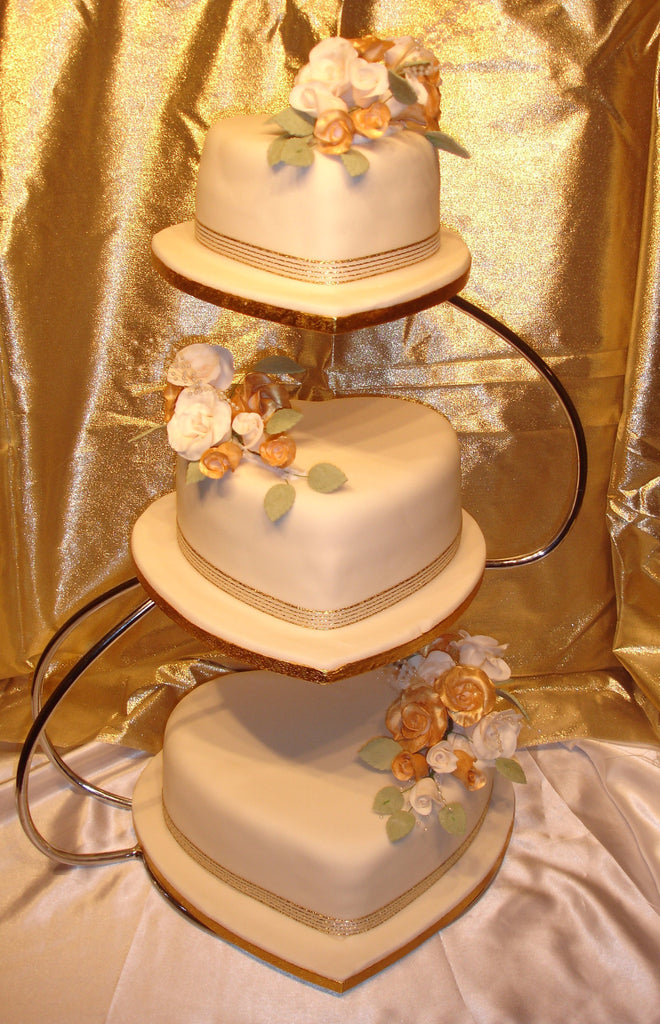 3 Tier Heart Shaped Wedding Cake – celticcakes.com
