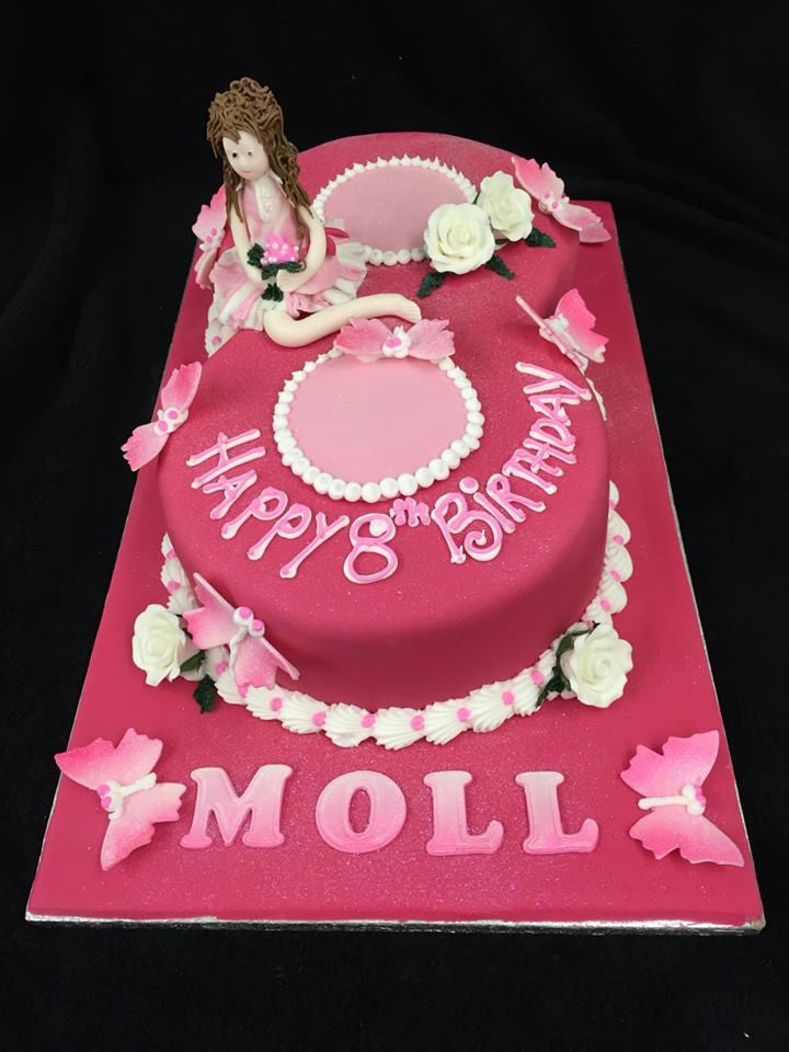 Childrens Pink 8th Birthday Cake – celticcakes.com